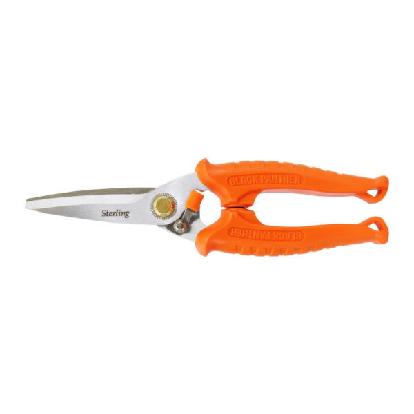 200mm Black Panther: Round Tip Industrial Snips | Safety Orange OPP Bag ...