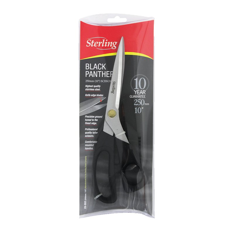 250mm Black Panther Scissors - Sterling