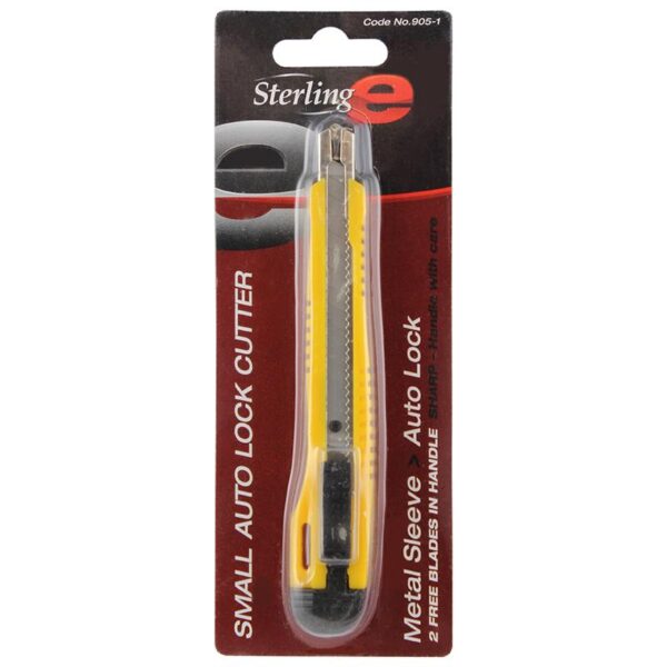 Yellow Plastic Auto-Lock Cutter 9mm - Sterling