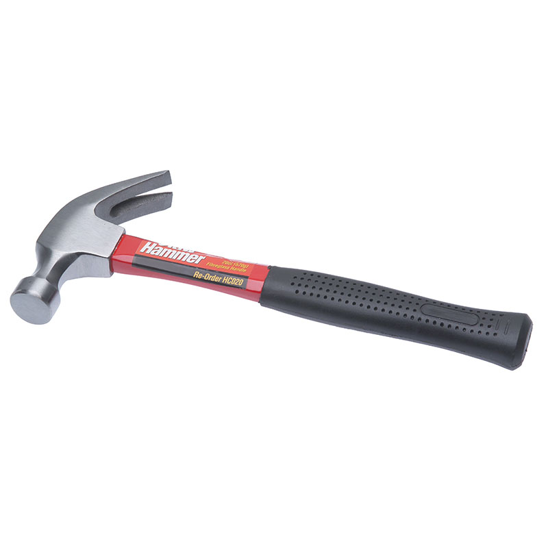 20oz Fibreglass Handle Claw Hammer - Sterling