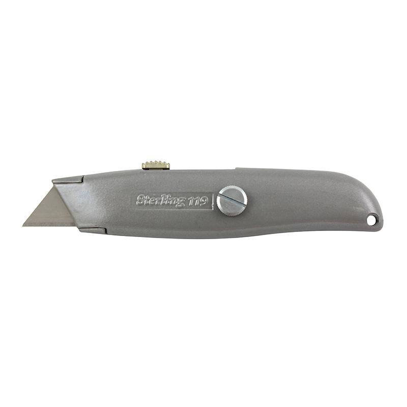 Retractable Grey Knife + ThumScrew - Sterling