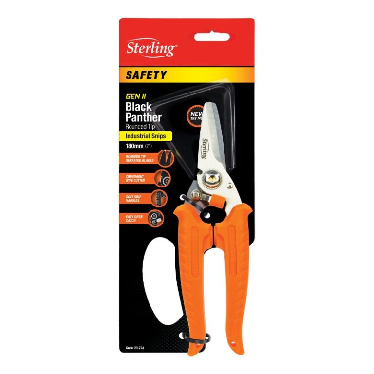 185mm Ultimax Pro Black Panther Gen II: Round Tip Industrial Snips ...