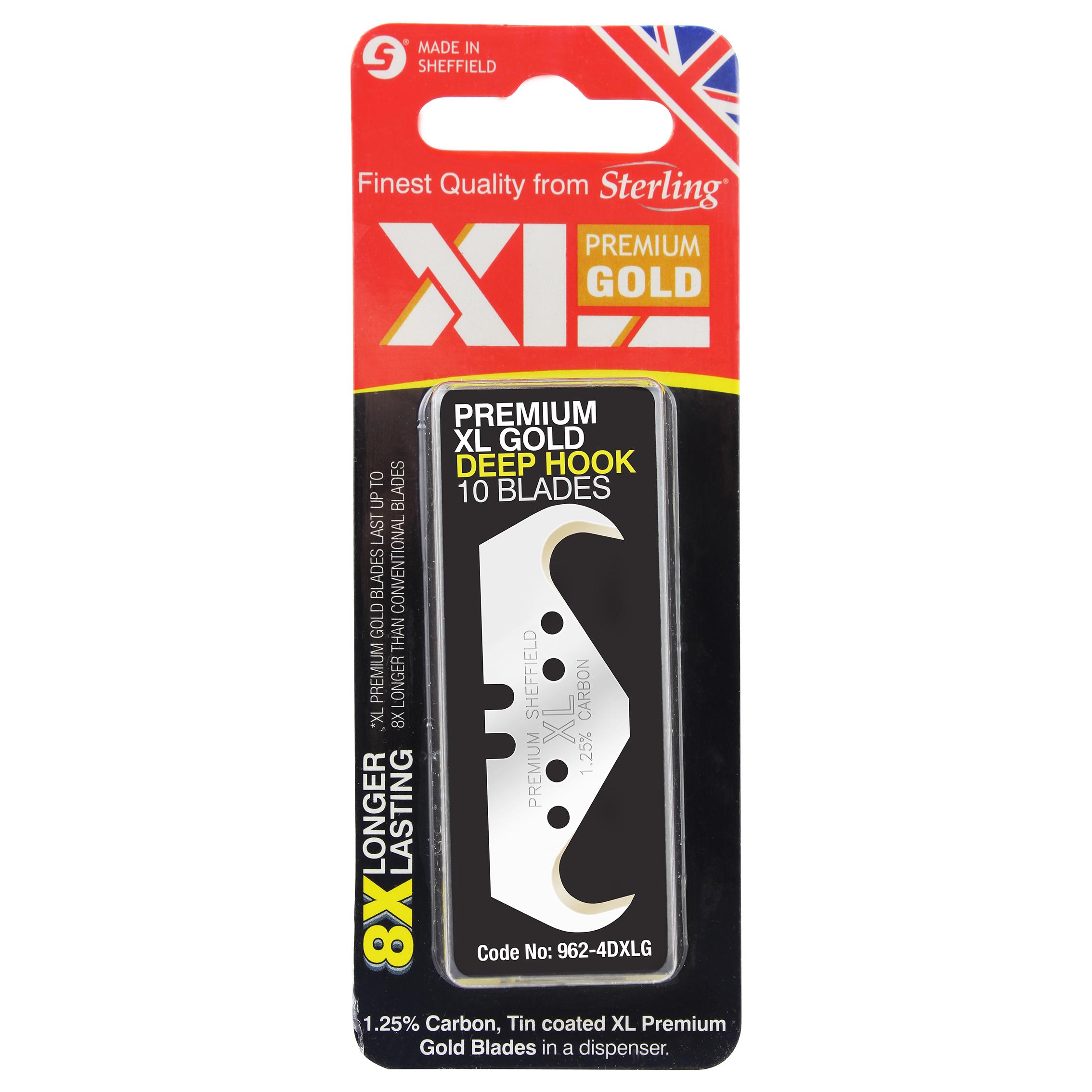 XL Premium Gold Deep Hook Blades (x10) - Sterling